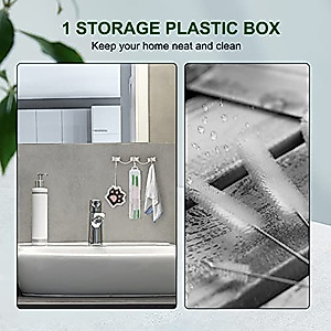 Cleaning Kit for Cat Water Fountain, Cat Fountain Brush, with Compressed Sponge and Storage Plastic Box, 9 Pack Pet Water Fountain Cleaning Kit