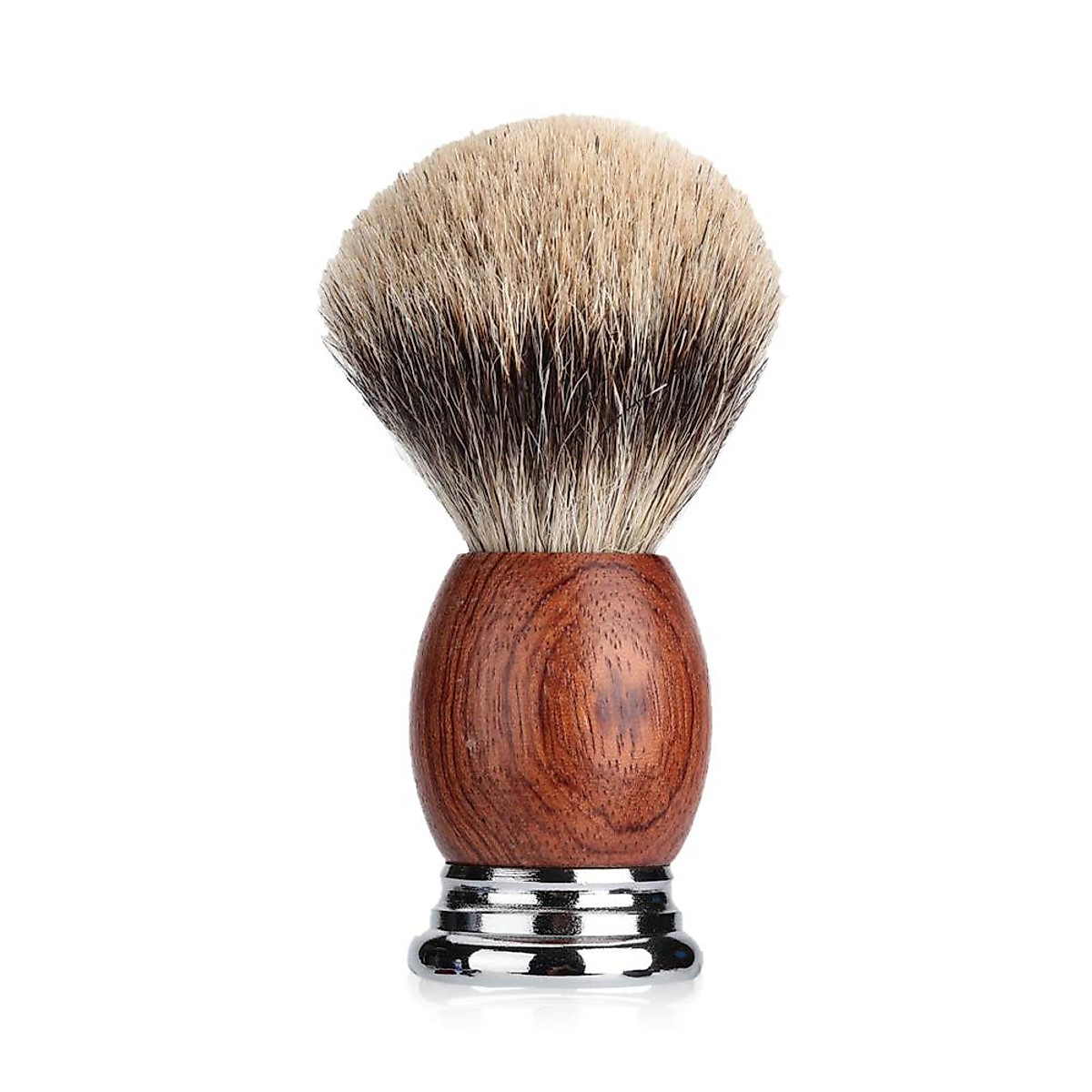 JOLI 100% Pure Badger Hair Shaving Brush Handmade With Walnut Wooden Handle and Stainless Steel Base Perfect for Wet Shaving