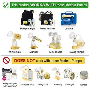 One-Piece Breastshield (19 mm, Extra Small) Compatible with Medela Breast Pumps (Pump in Style, Lactina, Symphony, Single Deluxe, Double Ease); Smaller Than Personalfit 21 mm; Made by Maymom