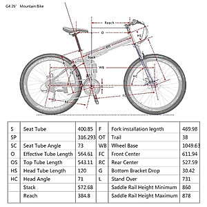 EUROBIKE Foldable Mountain Bike,26inch for Men and Women, Adult Folding Bicycle 3-Spoke (Red)