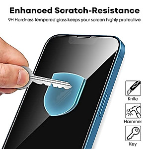 JETech Full Coverage Screen Protector for iPhone 13/13 Pro 6.1-Inch, Tempered Glass Film with Easy Installation Tool, Case-Friendly, HD Clear, 3-Pack