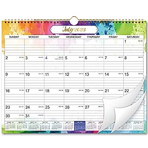 2023-2024 Wall Calendar - Jul.2023 - Dec.2024, 18 Months Wall Calendar 2023-2024, Monthly Calendar with Julian Date, 15 x 11.5 in, Twin-Wire Binding, Great for Hanging on The Wall, Color Design