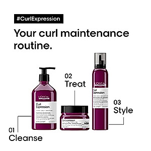 L'Oreal Professionnel Curl Expression Moisturizing Shampoo | For Curly and Coily Hair | Hydrates and Detangles Curls | 16.9 Fl. Oz.