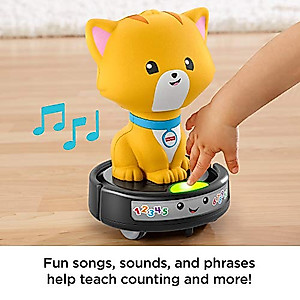 Fisher-Price Laugh & Learn Crawl-After Cat on a Vac, Musical Toy for Crawling Babies and Walking Toddlers