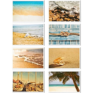 Best Paper Greetings 40 Pack Bulk Nautical Beach Seaside Postcards From Around the World for Mailing, 20 Assorted Designs (4 x 6 In)