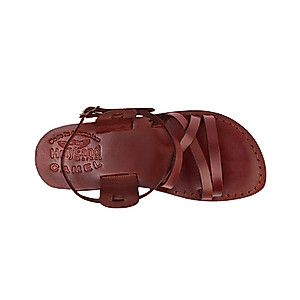 Holy Land Market Unisex Adults/Children Genuine Leather Biblical Sandals/Flip Flops/Slides/Slippers (Jesus - Yashua) Yashua Style II