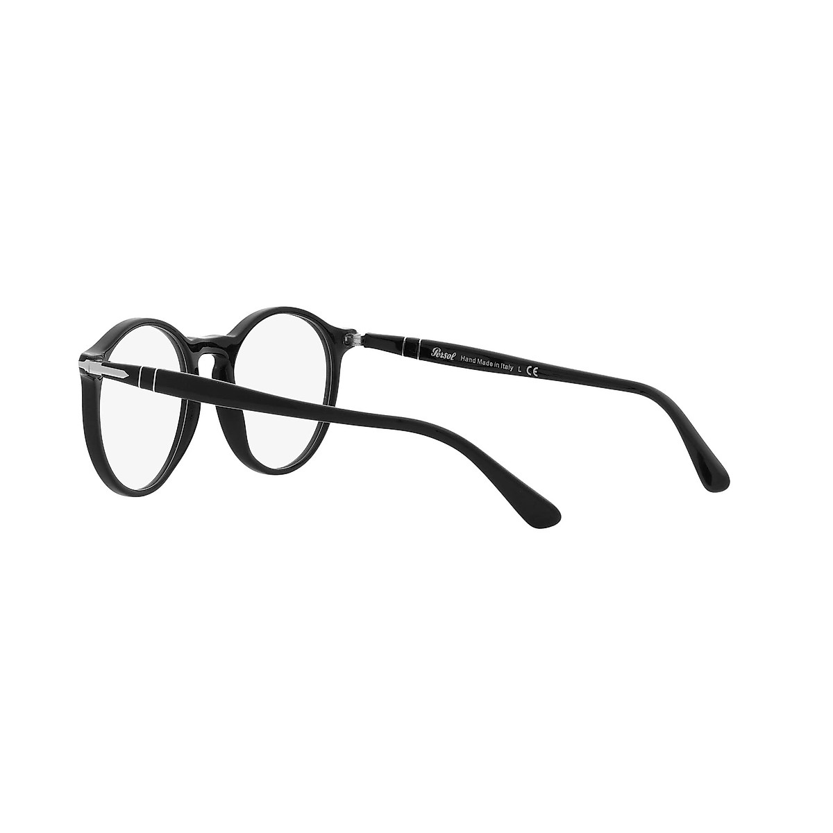 Persol PO3285V Round Prescription Eyewear Frames, Black/Demo Lens, 50 mm