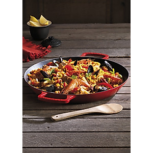 Le Creuset Enameled Cast Iron Paella Pan, 3.25 qt., Cerise