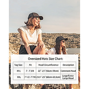 Zylioo XXL Structured Baseball Cap Hat,Oversized Baseball Hats,Big and Tall Dad Cap for Large Heads,Enormous Golf Cap Coffee