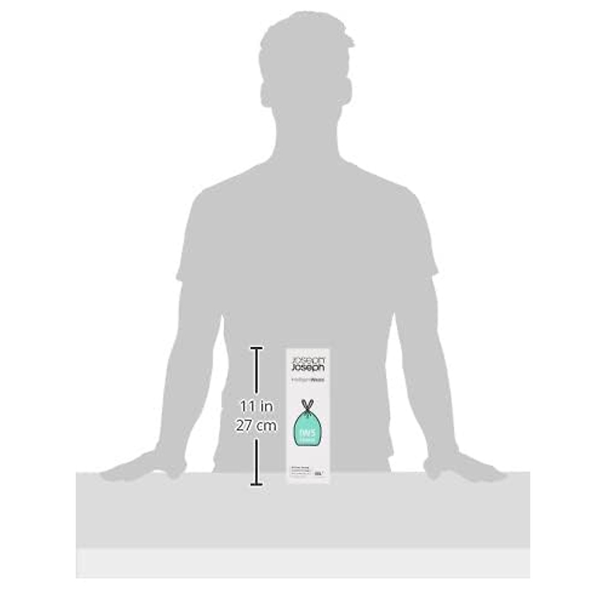 Joseph Joseph Intelligent Waste IW5 Compaction Bin Liners for Titan 5 gallon/20 liter, Black