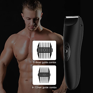 Electric Razor Groin Hair Trimmer for Men Portable Waterproof Body Hair Shaver Replaceable Ceramic Blade Ultimate Male Ergonomic Hair Clipper