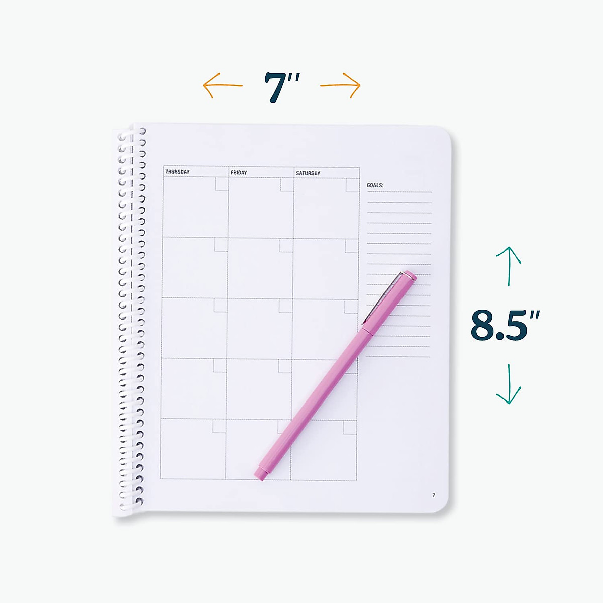 Class Tracker Ultimate College Planner - Undated Daily, Monthly, and Weekly Planner for Students (Black & Cream)