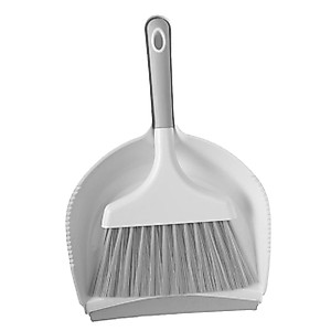 OHPHCALL 1 Set Hand Broom with Dustpan Desktop Broom Kit Mini Small Brush and Dustpan Car Interior Cleaning Brush Whisk Little Dustpan Broom Keyboard Cleaner Desktop Dust Brush Vent Pp Grey
