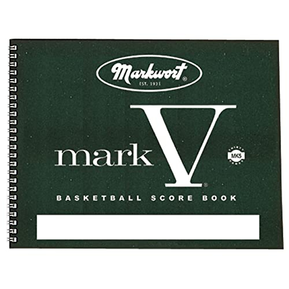 Markwort Mark V Basketball Scorebook 30 Games, Green (Pack of 1)