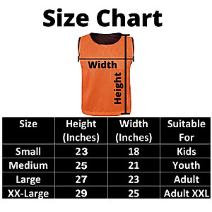 Athllete Reversible Basketball Jersey (Set of 6 + Free Carry Bag) Basketball Jerseys, Youth Basketball Jersey (Flame Orange/Black 6 Jerseys, Small)