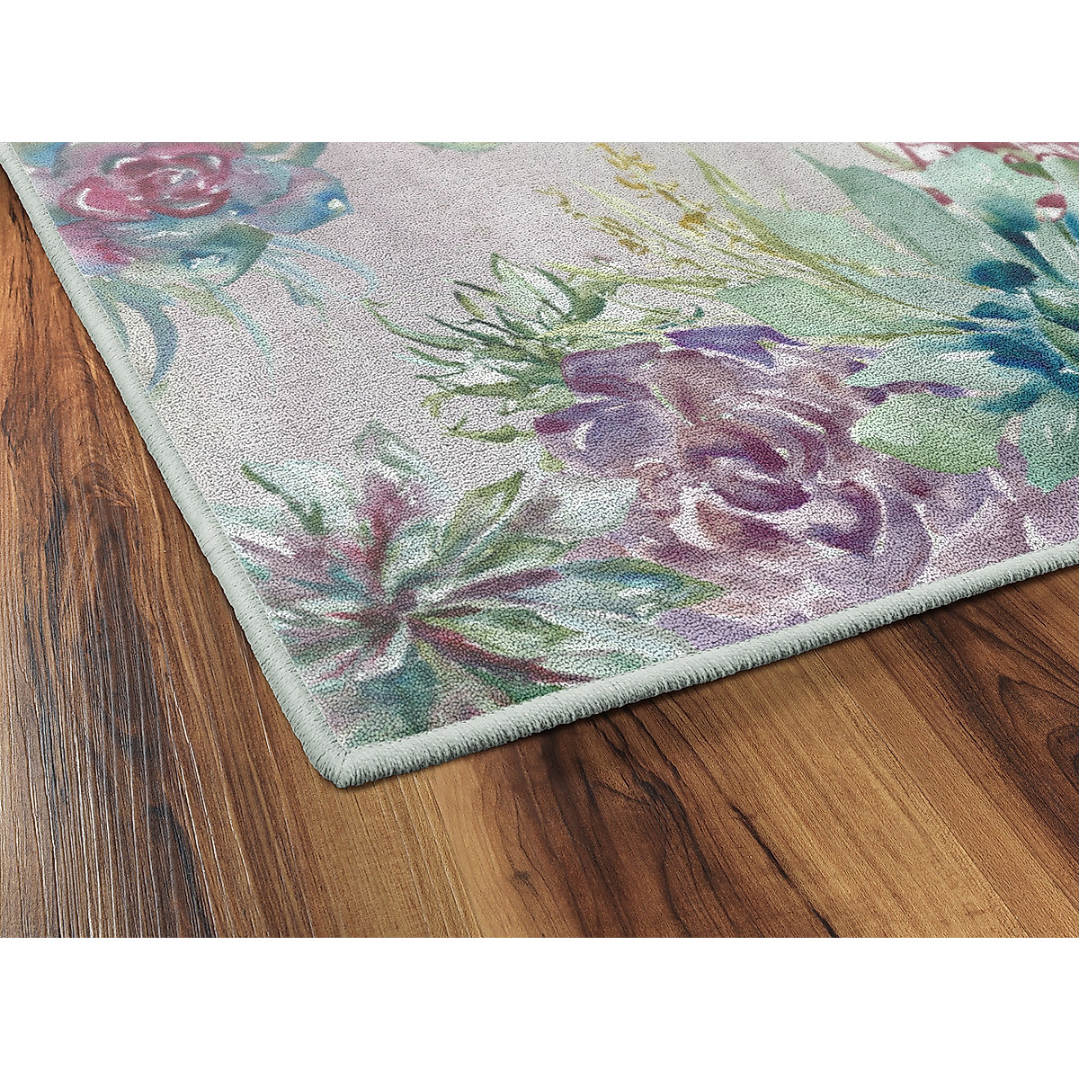 Brumlow Mills Succulent Floral Garden Area Rug for Dining Room or Kitchen Mat, Bedroom Doorway and Entryway Rug, 1'8" x 2'10", Green