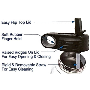 Polar Camel Replacement Lid For 20 Ounce Stainless Steel Water Bottles Griffco Supply - Clear (20 oz lid w/straw)