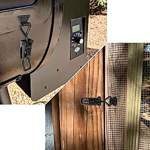 6Pack Adjustable Toggle Latch Clamp 550 lbs Holding Capacity Toggle Latch Hasp Clamp GH-4002 Quick Release Pull Latch Black Metal Draw Latch for Door, Box Case Trunk, Smoker Door, Jig