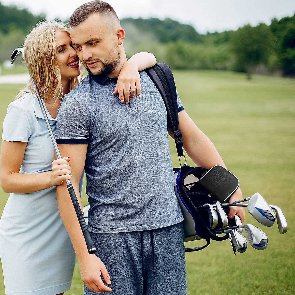 BIG TEETH Golf Square Mallet Putter Cover Headcover fit Center Shaft and Heel Shaft Putters Both Putter Cover Mallet Magnetic Cover Golf Club Protector for Scotty Cameron Odyssey Waterproof