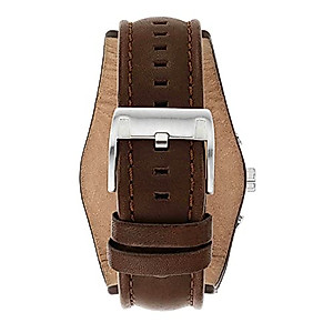 Fossil Men's Coachman Quartz Stainless Steel and Leather Chronograph Watch, Color: Silver, Brown (Model: CH2891)
