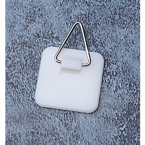 Ruwado 15 Pcs Plate Hanger Invisible Self Adhesive Square Round Wall Dishes Hook Holders for Bathroom Kitchen Office Pictures Photo Frame Wall Art Décor Supplies (15 Pcs)