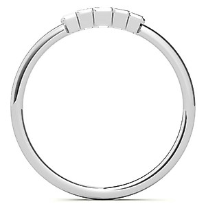 Baguette Cut Moissanite Wedding Band, Engagement Bridal Band, Stackable Matching Dainty Comfort Fit Handmade Jewelry Anniversary Ring