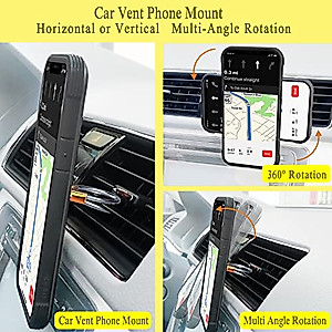 Phone Ring Holder Finger Kickstand ULVMYRING[4 in 1]-Phone Ring Grip, 360° Rotation Phone Kickstand,CD Slot & Air Vent Car Phone Mount,Compatible with iPhone,Samsung,LG and More(2Pack Rose Gold)