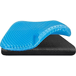 Gel Seat Cushion, Cushion for Office Chair Car Wheelchair Double Thick Egg Seat Cushion with Non-Slip Cover Breathable Honeycomb Pain Relief Egg Sitting