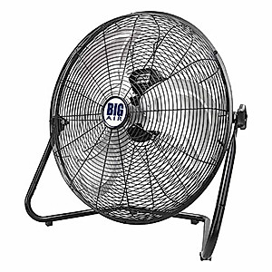 Big Air | Industrial Grade Air Circulator for Garage, Shop, Home, Barn Use (20" Floor Fan)
