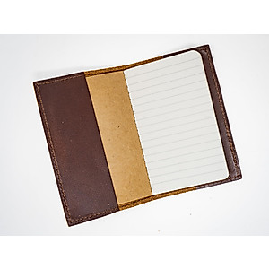 Small Pocket Journal 2.5x4 inch with Leather Cover and compatible with Moleskine Volant Refill (Chocolate)