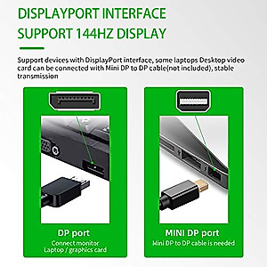 DisplayPort Splitter 8K DisplayPort Switch, BolAAzuL Bi-Directional Display Port Switcher Box 2 in 1 Out/DP 1.4 Splitter 1 in 2 Out for Dual Monitors - 8K@60Hz 4K@120Hz 2K@144Hz - for PC Computer