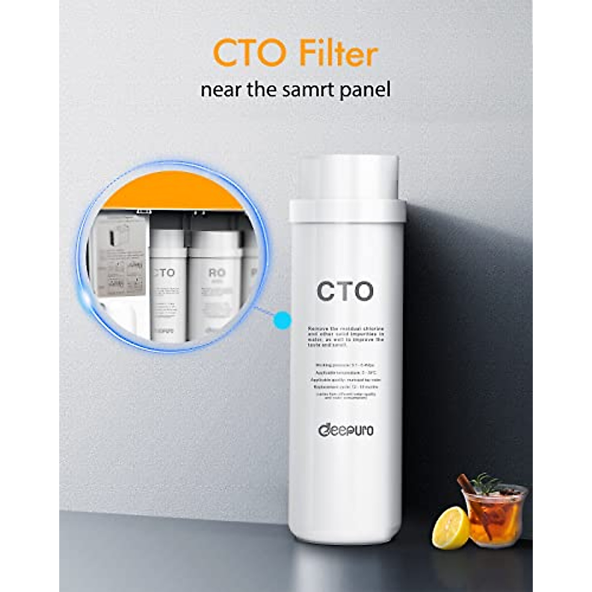 CTO Replacement Filter for Deepuro RO System WS4A/WS6A/WS4B/WS6B