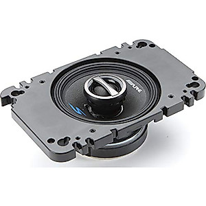 Alpine S-S40 S-Series 4-inch Coaxial 2-Way Speakers (pair) - Contains 4x6" Adapter Plate