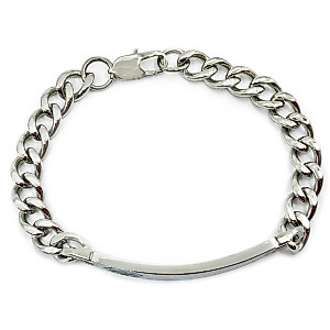 Medical Alert Bracelet - Medical Alert Bracelet for Men - Stainless Steel Traditional Style - Custom Engraved Sizes 7.0" - 9.0"