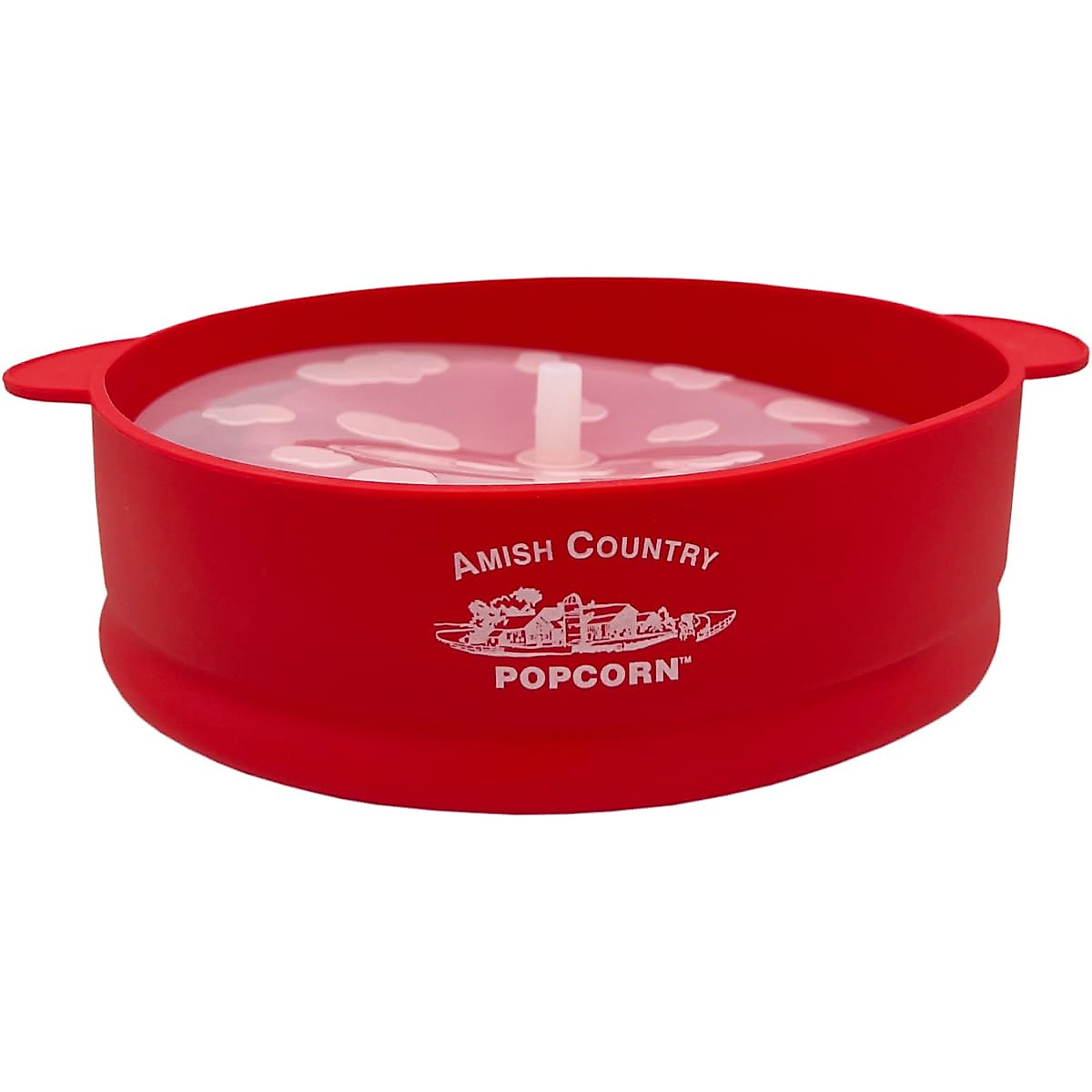 Amish Country Popcorn - Baby White (6 Pound Bag) and Red Silicone Popcorn Popper Bundle | Small & Tender Popcorn | Popper is BPA and PVC Free with Handles, Dishwasher Safe