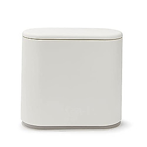 Juvale 2 Gallon Small Garbage Bin with Lid for Bathroom, Bedroom, Office (White, 10L)