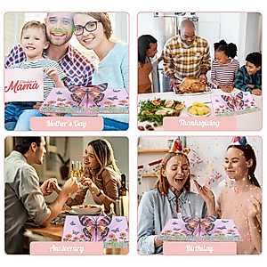 ilauke Pop Up Cards, 3D Butterfly Pop Up Cards, Greeting Cards with Magic Flying Butterfly&Envelopes, for Mothers Fathers Teachers Day Birthday Valentine's Anniversary Thank You Day