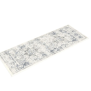 RUGGABLE – Sarrah Blue Quartz – Machine Washable Runner Rug – Pet & Child Friendly – Stain & Water Resistant – Non-Slip – 2.5'x7'