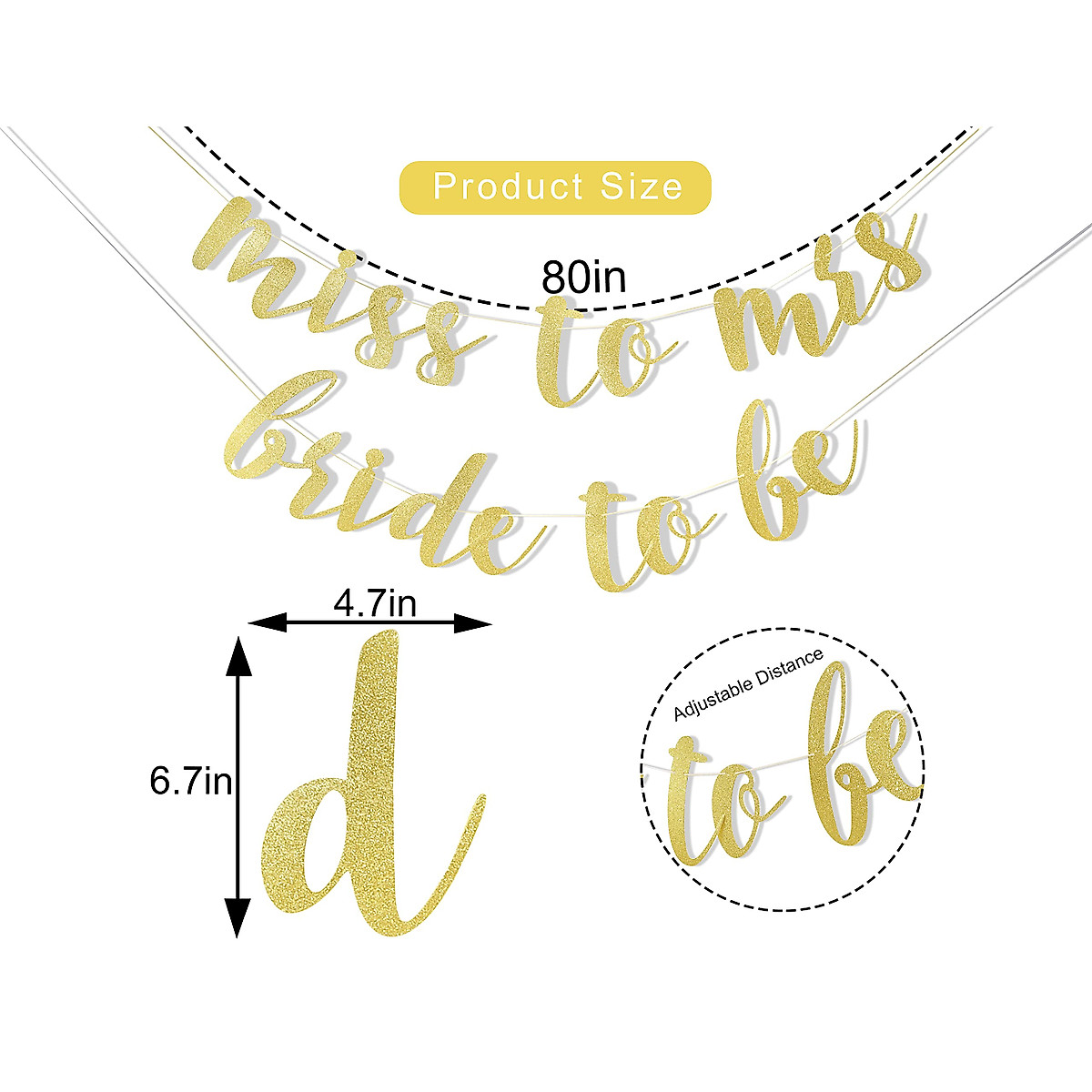 Miss To Mrs Banner - Bridal Shower Banner,Bachelorette Party Banner,Engagement Banner,Bridal Shower Party Decor,Wedding Banner