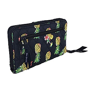 Vera Bradley Turnlock Wallet RFID Protection, Pineapple Toucan Party