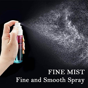 Fine Mist Spray Bottle Plastic Spray Bottles 3.4oz/100ml 2Pack Makeup Setting Spray Bottle TSA Approved Empty Cosmetic Refillable Travel Bottle Containers Sprayer for Water,Perfume,Essential