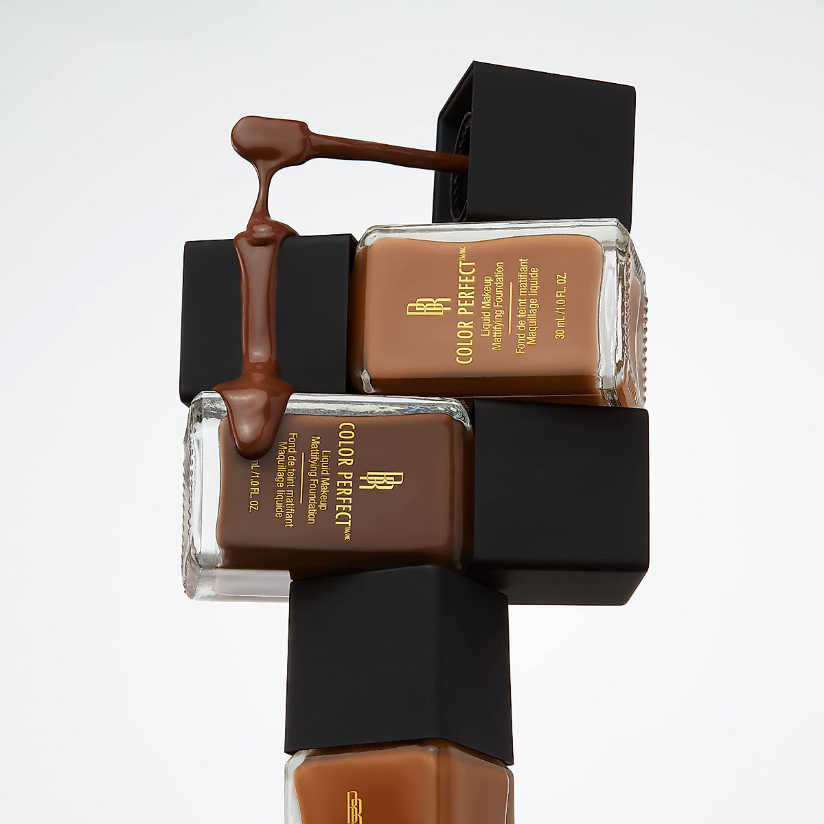 Black Radiance Color Perfect Liquid Full Coverage Foundation Makeup, Caramel, 1 Fluid Ounce