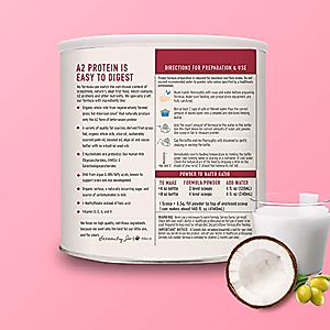 Serenity Kids Toddler Formula Powder Drink Made with Grass Fed Organic A2 Whole Milk | Easy to Digest, Clean Ingredients | Clean Label Project Purity Award Certified | 12.7 oz Can | 1 Count