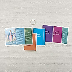 How to Pray the Rosary Laminated Catholic Prayer Cards Set for Kids, 4 1/2 Inch