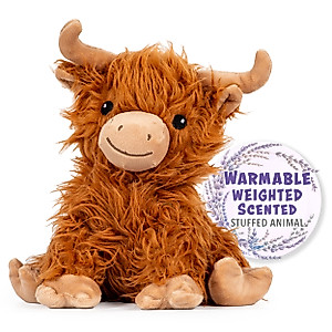 1i4 Group Warm Pals - Highland Cow - Cozy Lavender Scented Plush Toys - Stuffed Animal - Coolable Bedtime Comfort Plushie