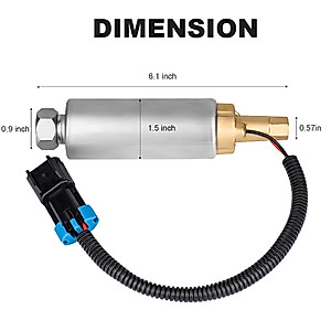 Yeoflagtrade 861155A3 Electric Fuel Pump Replacement For Mercury Mercruiser Marine Boat 4.3L 5.0L 5.7L V6 V8 Carburetor Engines Low Pressure Fuel Pump Replaces 861155A3 861155-2 18-8868
