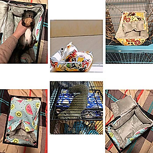 Wontee Guinea Pig Bed Warm Hammock Snuggle Bed for Young Guinea Pig Small Ferret Rat Sugar Glider Squirrel (Blue Elk)