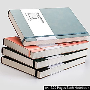 RETTACY A4 Notebook College Ruled with 320 Pages -Softcover Large Journal for Men and Women with 100GSM Lined Paper,PU Leather,Inner Pocket,8.5''×11''