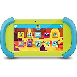 ematic PBS Kids PBKRWM5410 Playtime Pad 7-Inch HD Kids Tablet with Bluetooth and Front and Back Cameras,Green