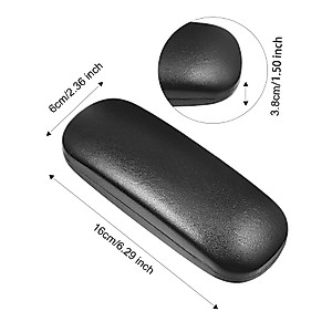 Frienda 3 Pieces Hard Glasses Case Reading Eyeglass Case Protective Sunglasses Case with Cleaning Cloth for Men Women Unisex(Black)